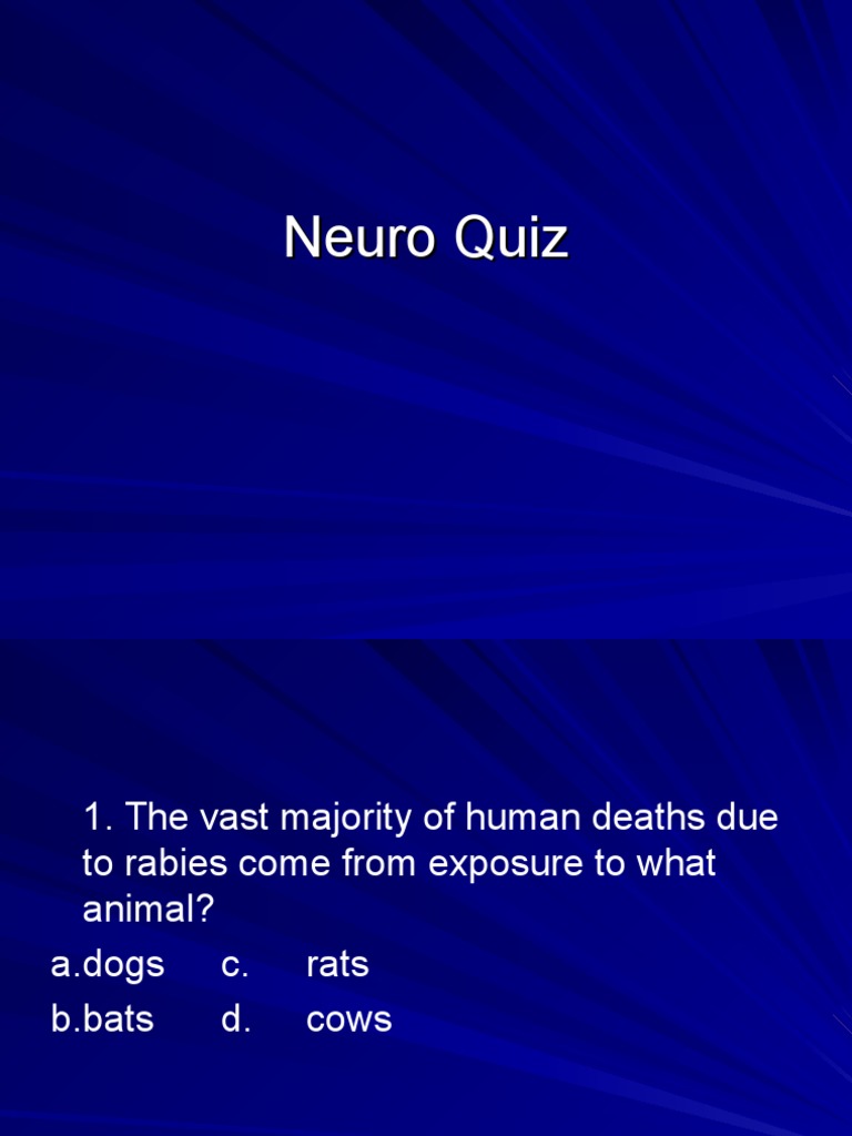 Neuro Quiz | PDF | Meningitis | Cerebrospinal Fluid