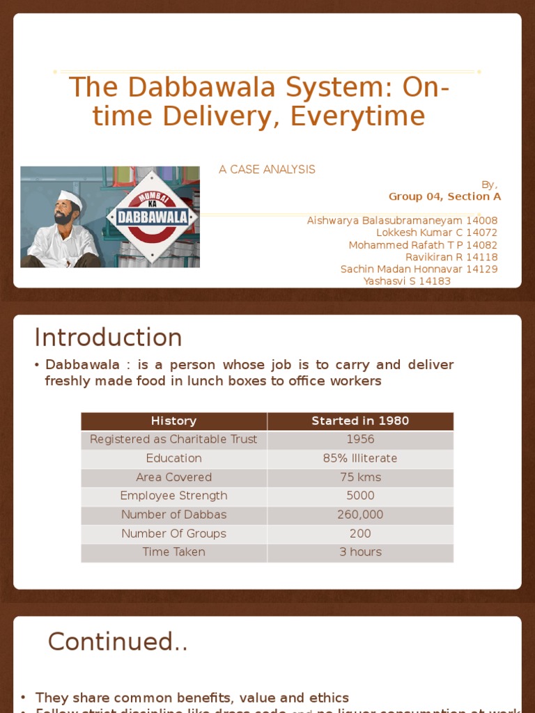 Dabbawala Case Study | PDF | Business | Economies