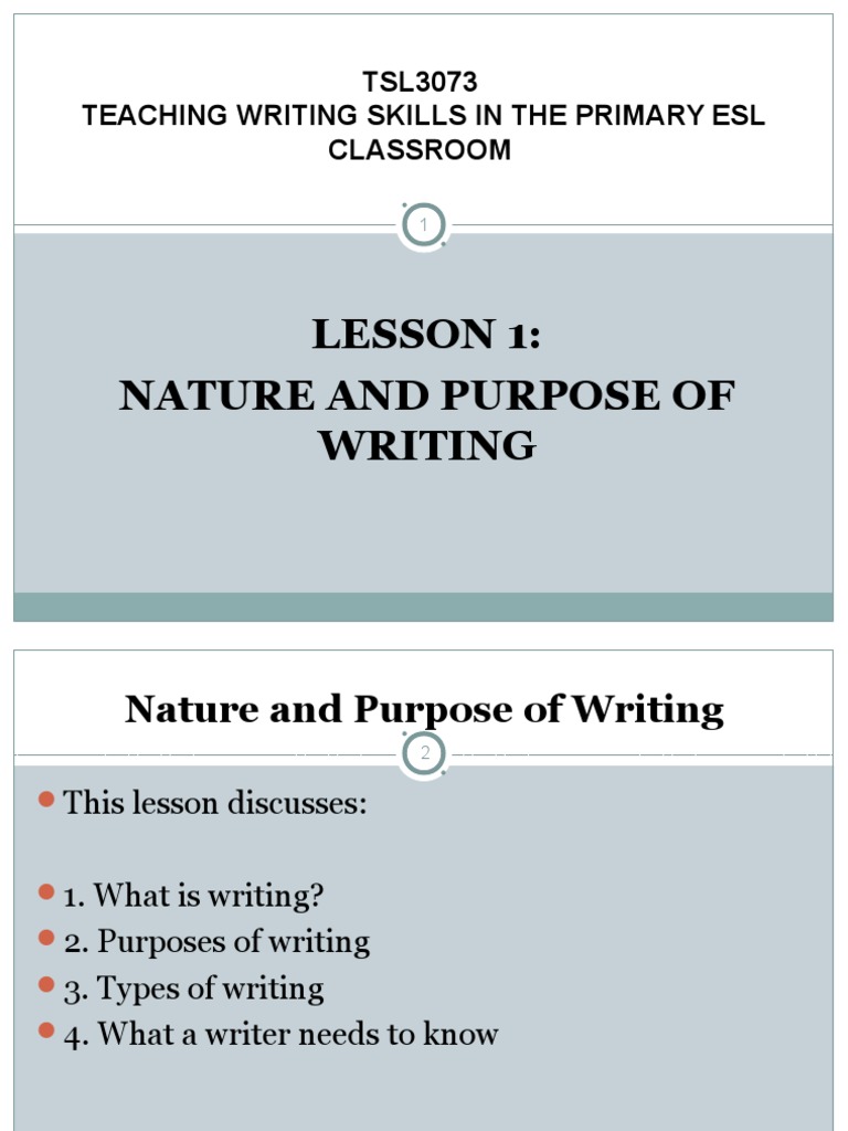 Week 1.1 Nature and Purpose of writing (1).ppt | Narration | Persuasion