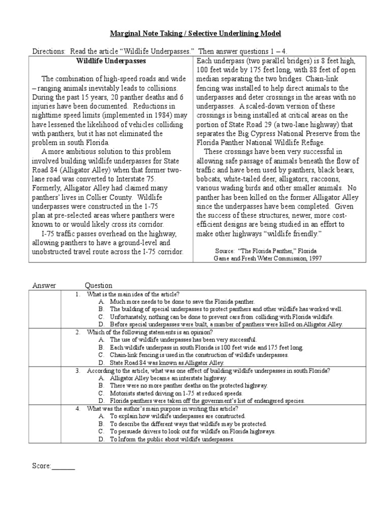 Marginal Note Taking Model | PDF | Tunnel | Transport