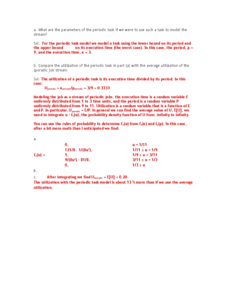 Periodic vs Sporadic Task Utilization | PDF | Teaching Methods & Materials