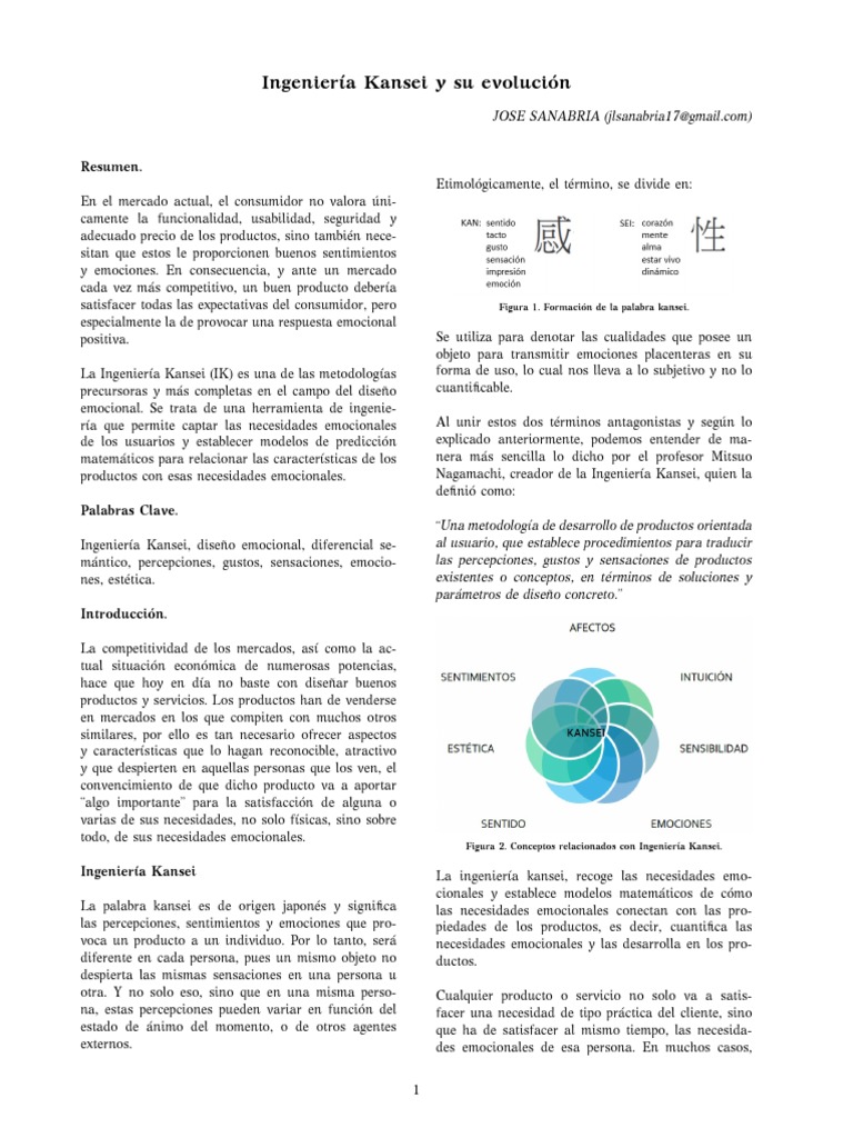 Ingeniería Kansei | PDF | Diseño | Producto (Negocio)