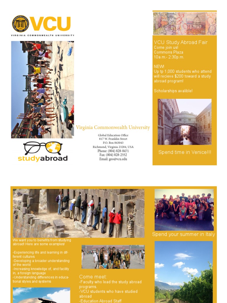 VCU Study Abroad Fair: Virginia Commonwealth University | PDF