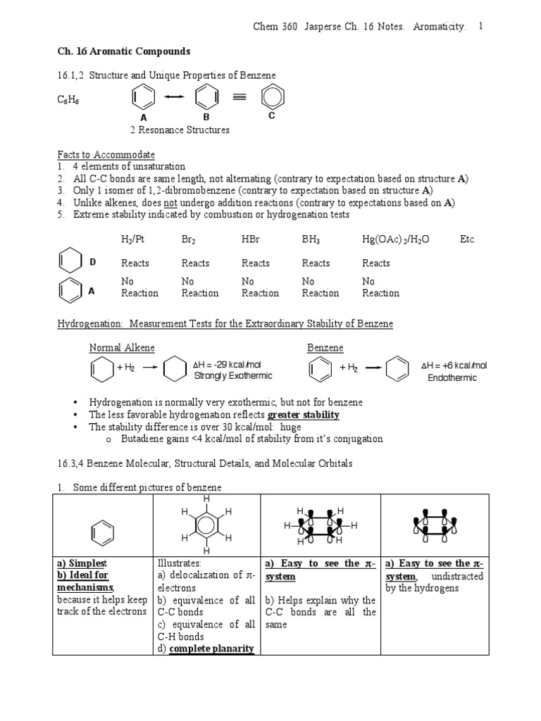 Aromaticity Notes | PDF | Aromaticity | Nicotinamide Adenine Dinucleotide