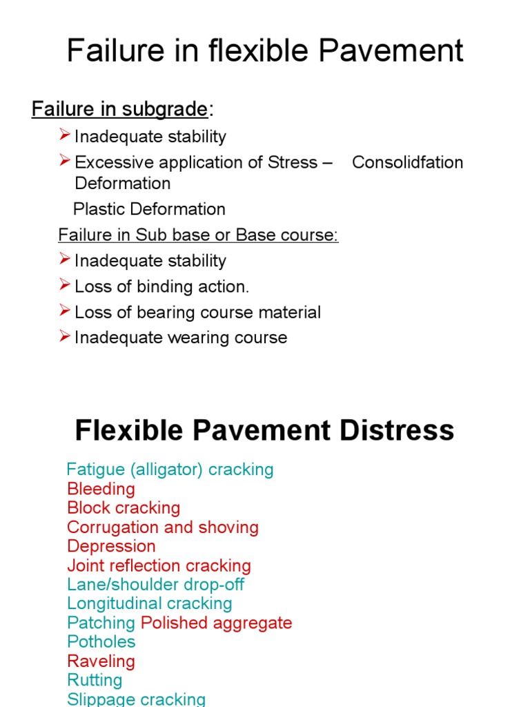 Failure in Flexible Pavement | PDF | Road Surface | Fatigue (Material)