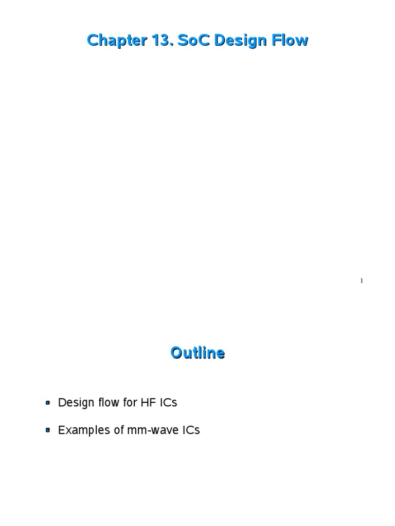 HFIC Chapter 13 SoC Design Flow | PDF | Cmos | Integrated Circuit