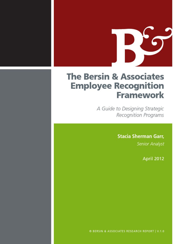 1 19770 Bersin Recognition Framework | PDF | Self Actualization ...