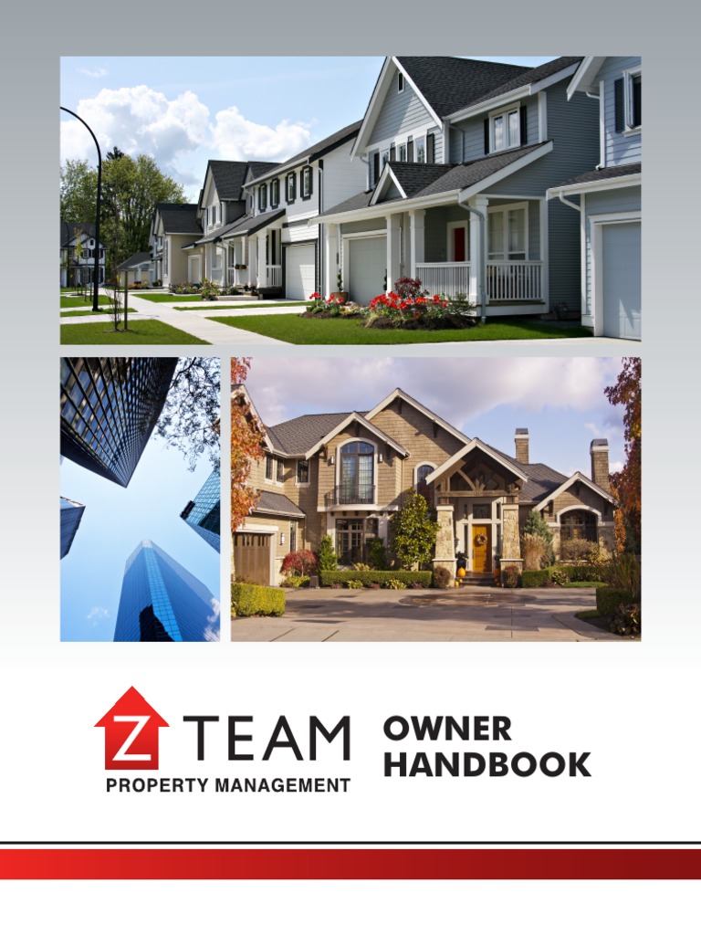 Z Team Property Management Owner Handbook | PDF | Lease | Leasehold Estate