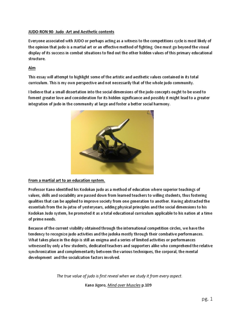 Judo Art and Aesthetic Contents | PDF | Judo | Science