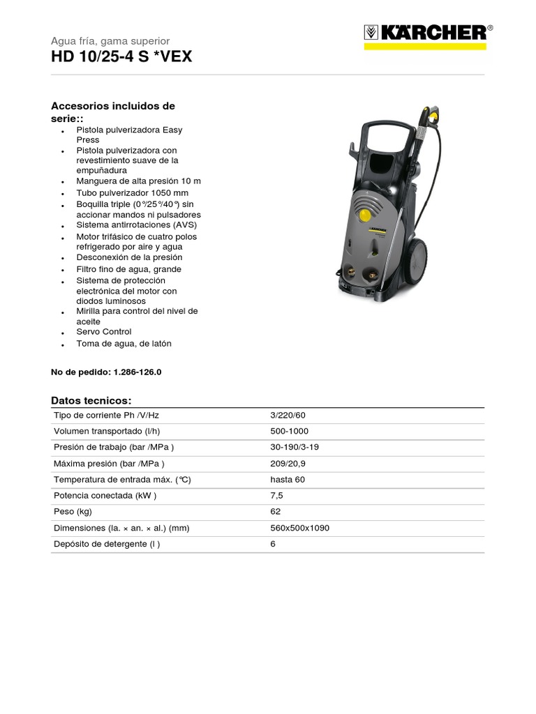 Hidrolavadora Karcher | PDF | Aluminio | Agua