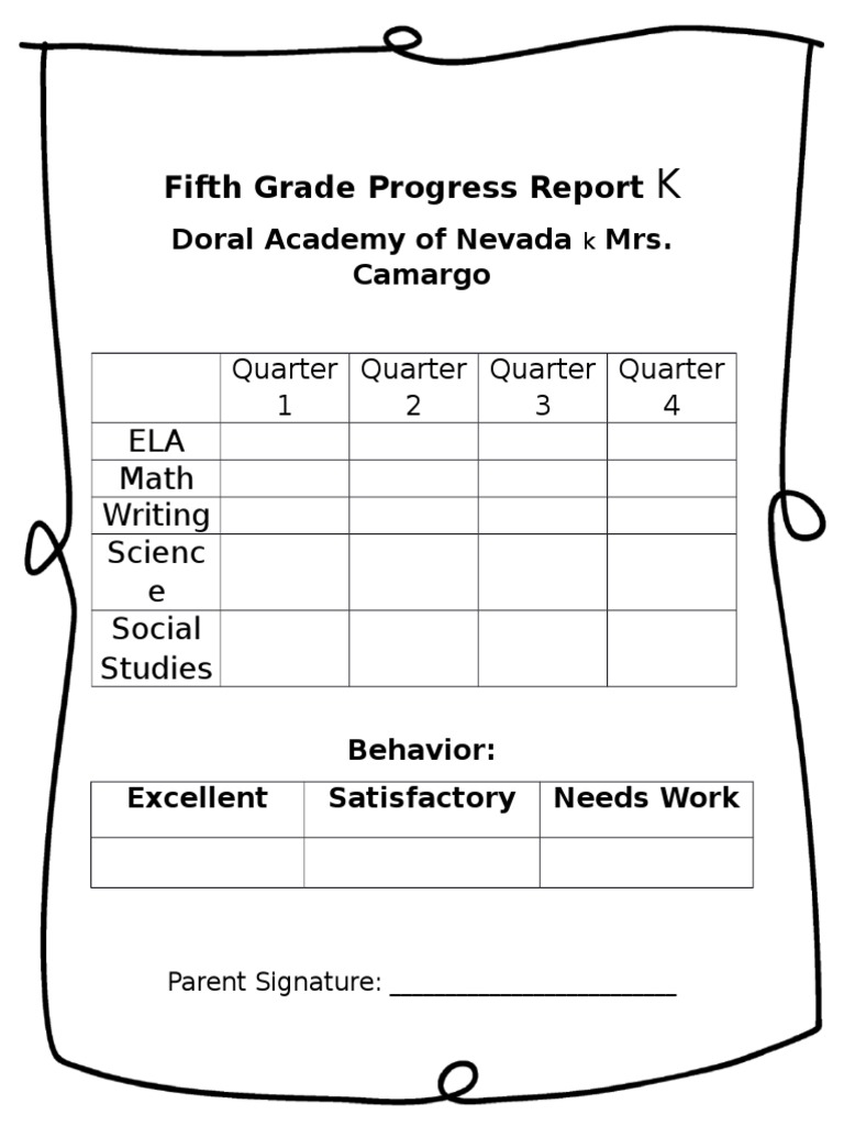 Progress Report Template | PDF