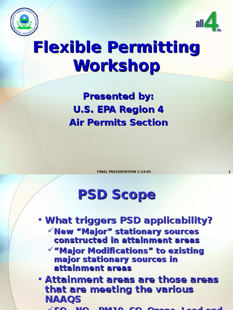 Understanding the Basics of PSD Permitting Requirements | PDF | Air ...