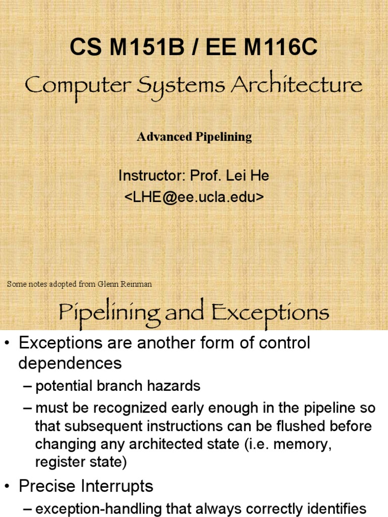 M116C 1 M116C 1 Lec10-Pipeline-II | PDF | Central Processing Unit ...
