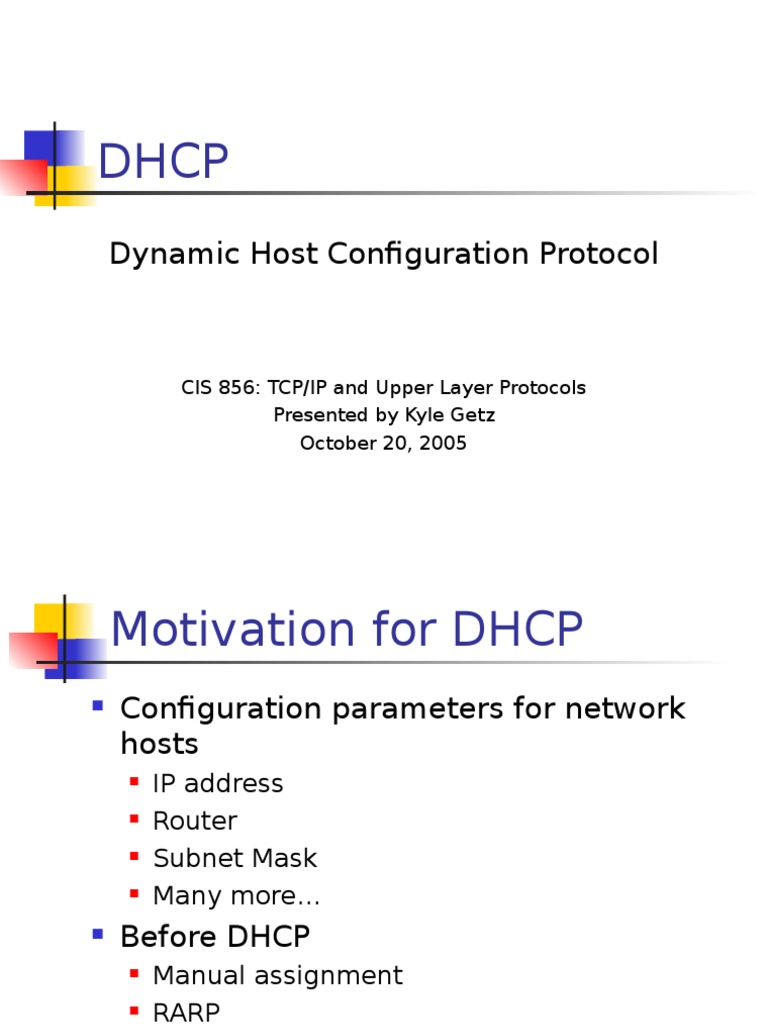 DHCP | PDF | Port (Computer Networking) | Computer Network