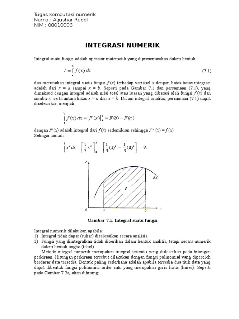 Integrasi Numerik | PDF