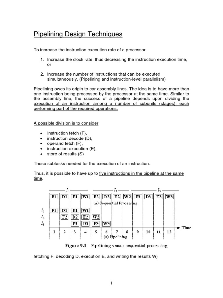 Pipelining Design Techniques | PDF | Computer Hardware | Computer ...