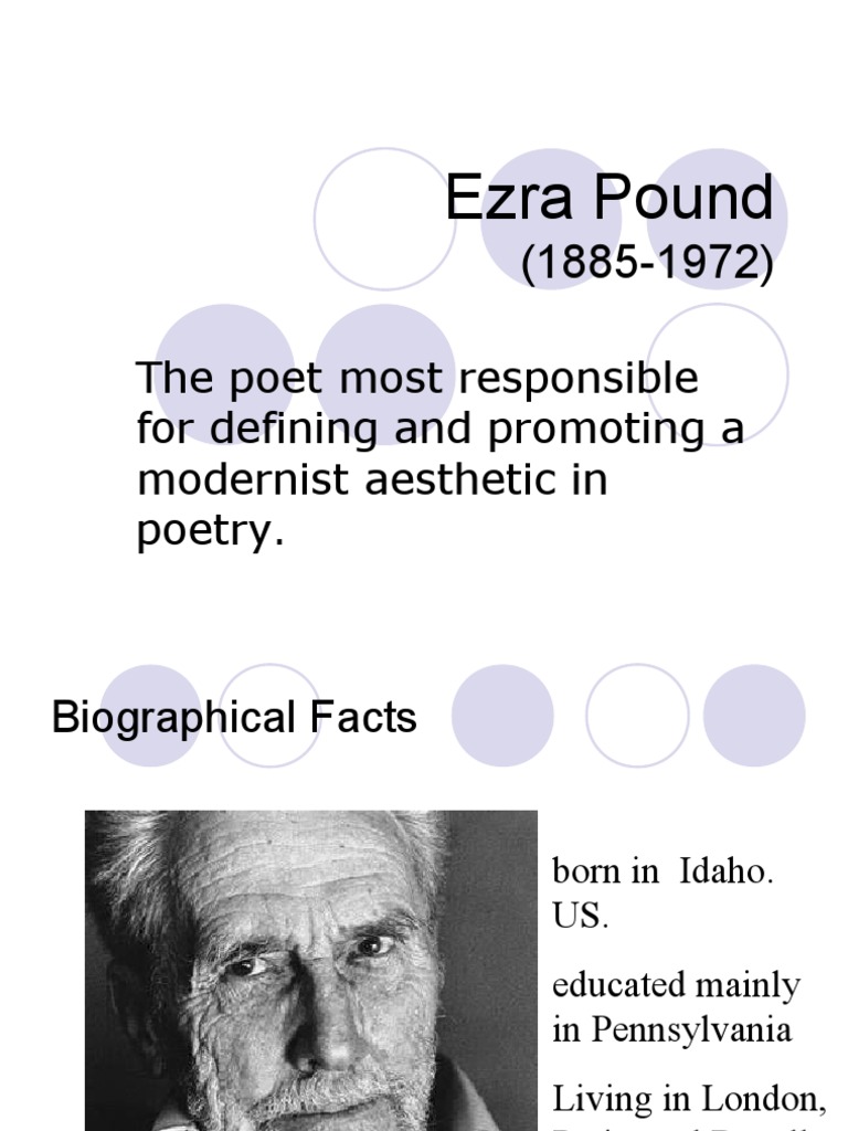 Ezra Pound: The Poet Most Responsible For Defining and Promoting A ...