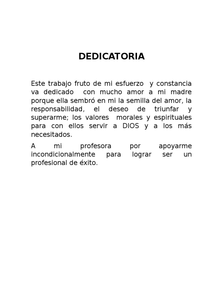DEDICATORIA | PDF