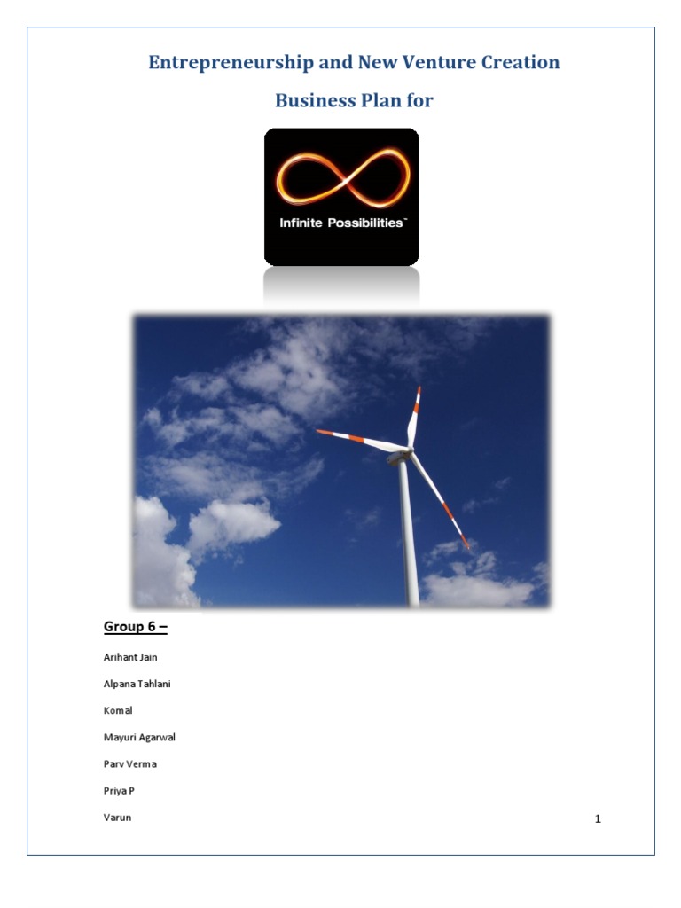 Entrepreneurship and New Venture Creation Business Plan For: Group 6 ...