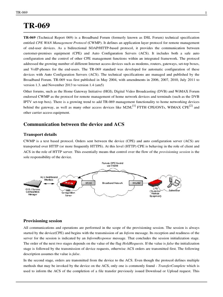 Understanding TR-069: A Technical Overview of the CPE WAN Management ...
