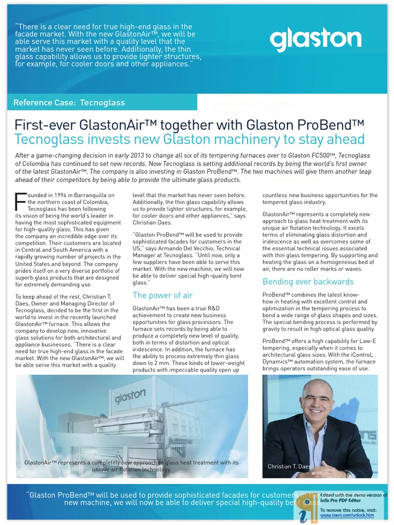 Tecnoglass Invests New Glaston Machinery To Stay Ahead | PDF | Glasses ...