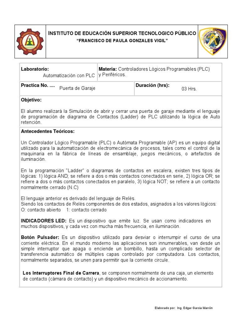 01 Practica-Manual de Practicas-Plc | PDF | Controlador lógico ...