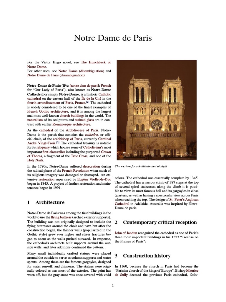 Notre Dame de Paris | PDF | Notre Dame De Paris
