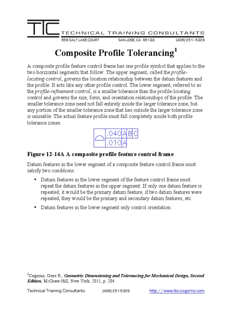 Composite Profile Toler Ancing | PDF | Engineering Tolerance | Geometry