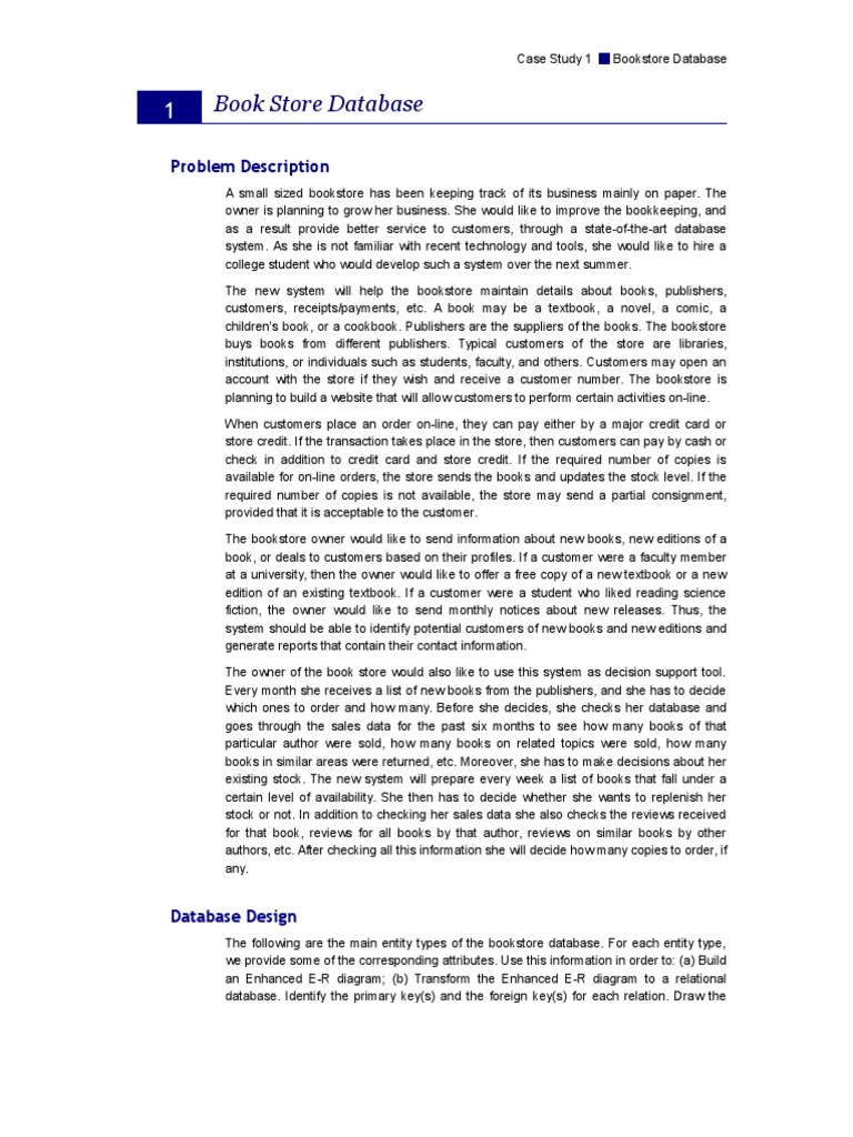 Book Store Database | PDF | Textbook | Databases