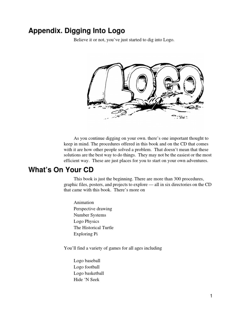 Appendix. Digging Into Logo | PDF | Microsoft Windows | Personal Computers