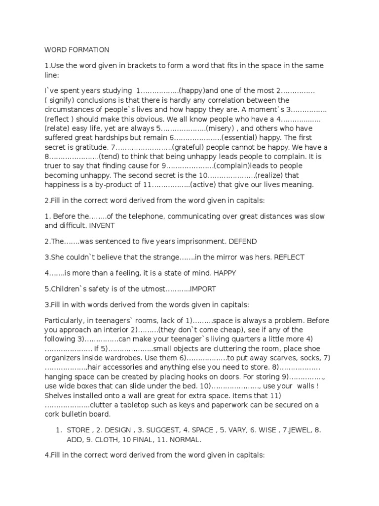 Word Formation | PDF