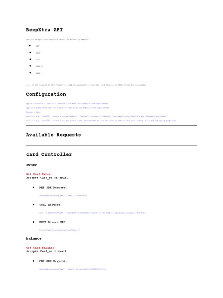 Beep API Documentation | PDF | Cyberspace | Information Technology Management