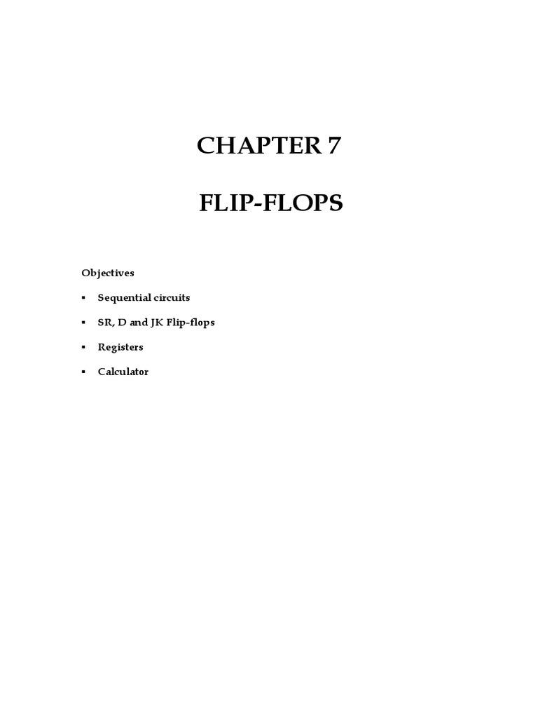 Chapter 7 - Flip Flops | PDF | Digital Technology | Electrical Engineering