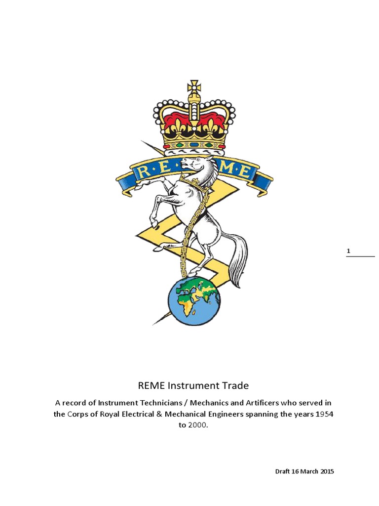 REME Instrument Tech&Mech Trade 1954 - 2000 | PDF | Armed Conflict