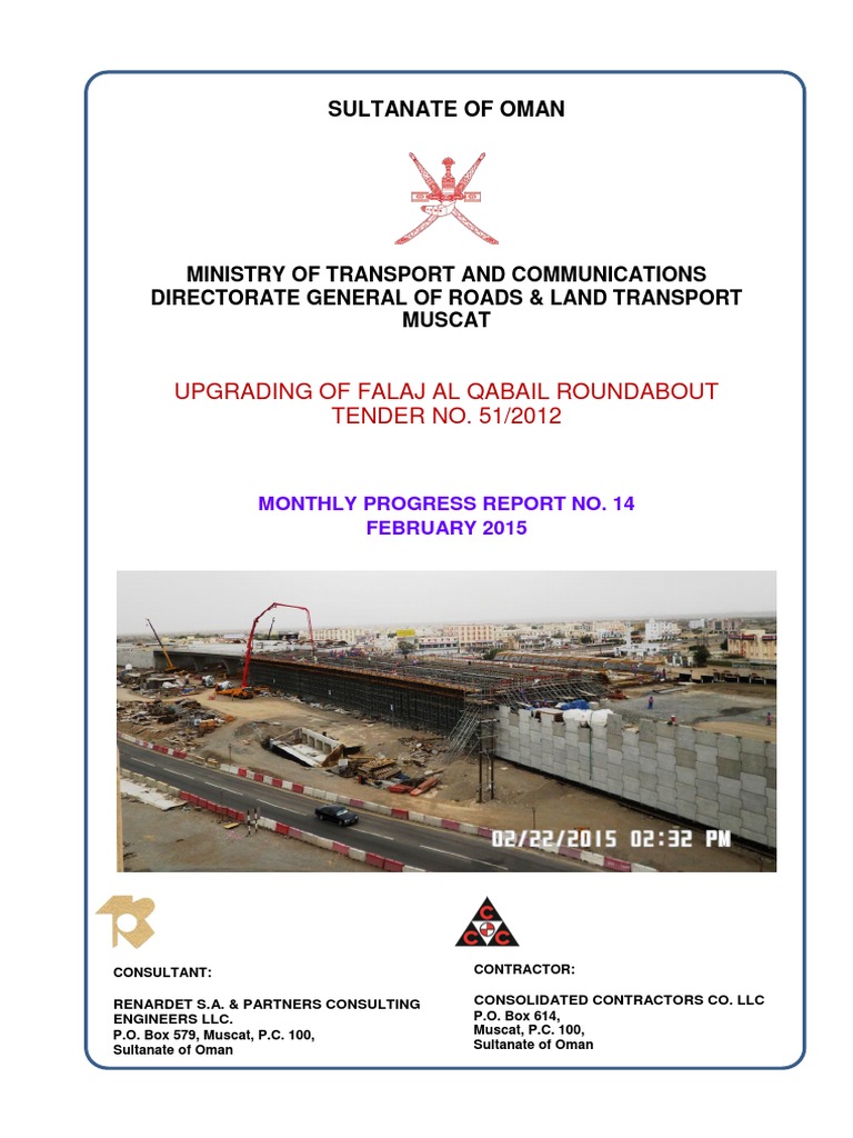 Monthly Progress Report | PDF | Traffic | Road