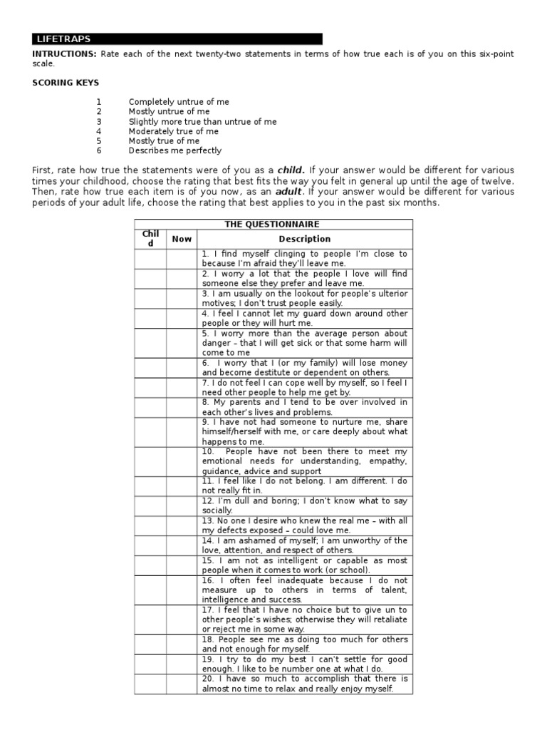 Life Traps | PDF | Anger | Vulnerability