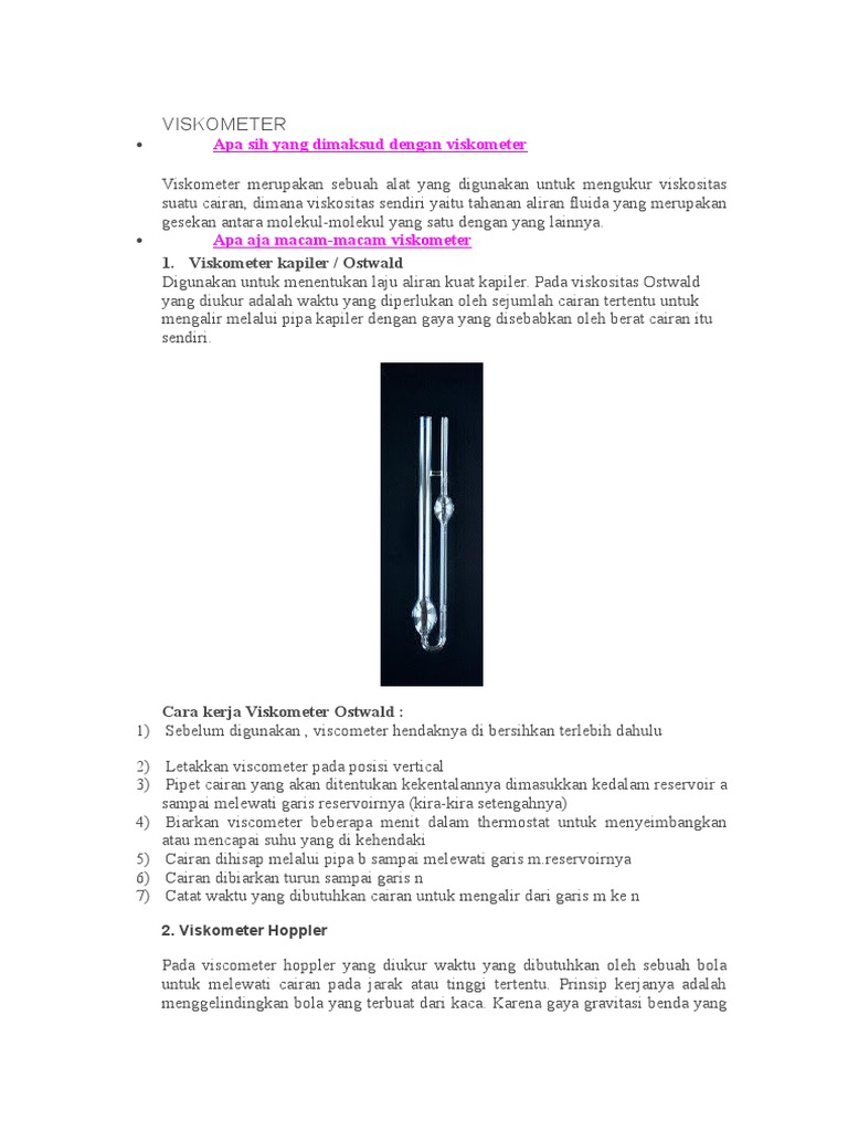 Viskometer | PDF | Sains & Matematika