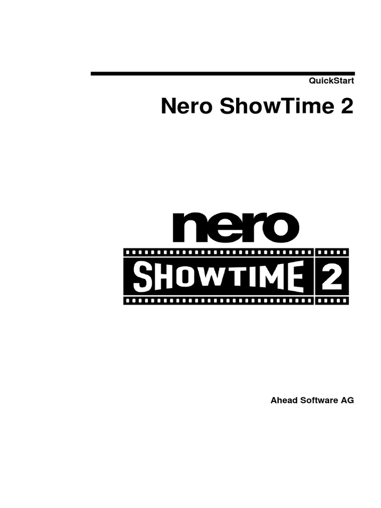 Nero Showtime 2: Quickstart | Download Free PDF | Video | Data Compression