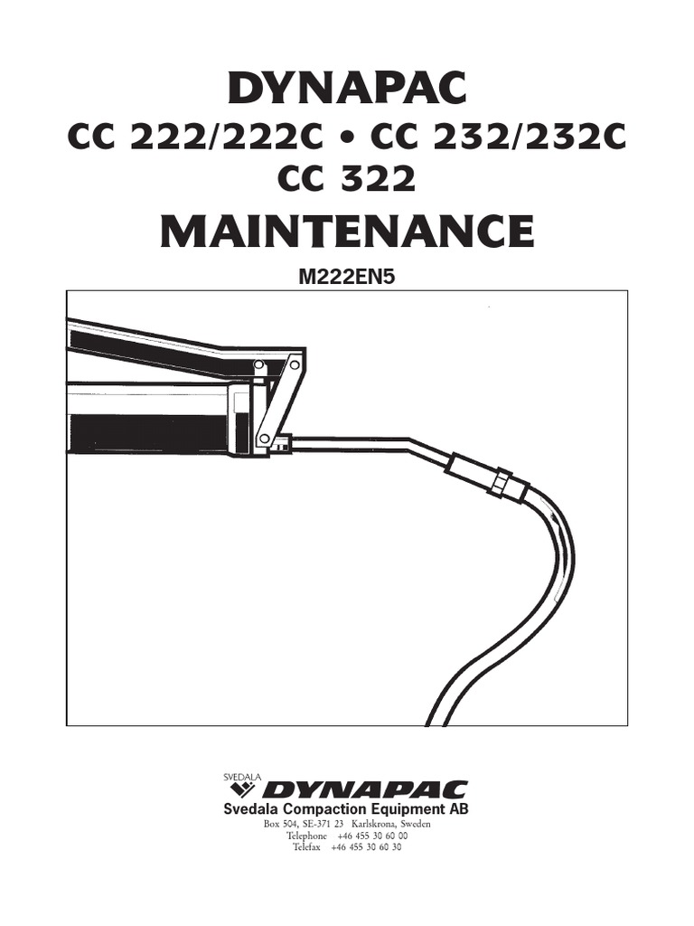 Dynapac M222en | PDF | Battery (Electricity) | Bearing (Mechanical)