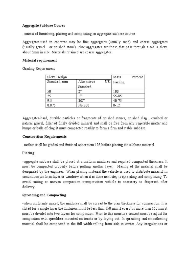 Aggregate Subbase Course | Download Free PDF | Construction Aggregate ...