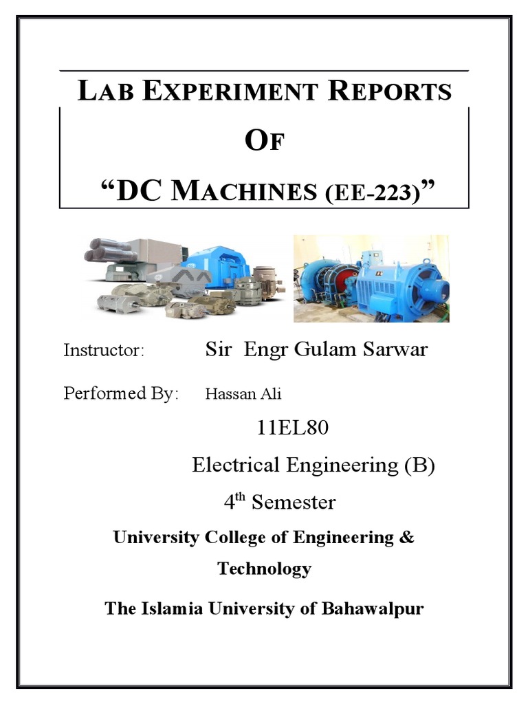 DC Machine Lab Manuals 11 ES 80 | PDF | Electric Generator | Voltage