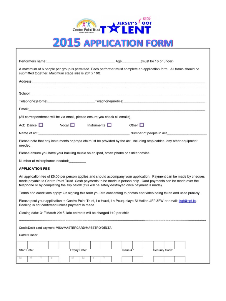 JKGT Performer Application Form | PDF