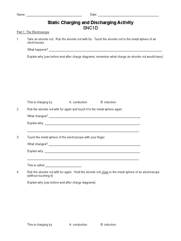 1 6 Static-Charging-And-Discharging-Activity | PDF | Teaching Methods ...