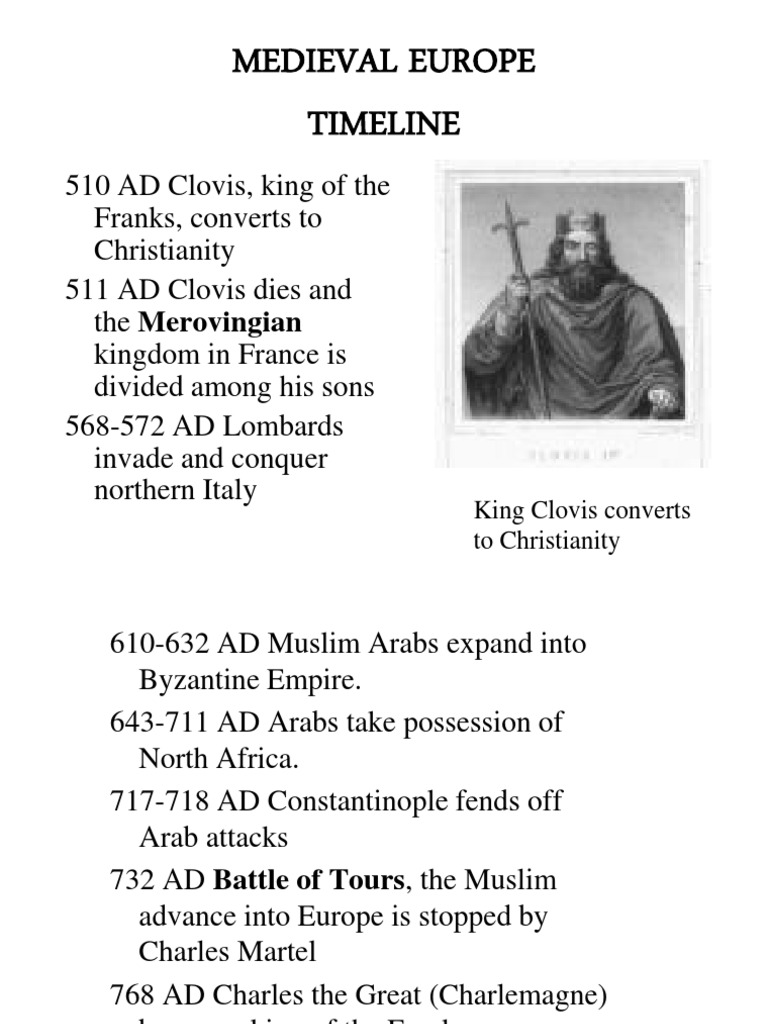 13 14 Medieval Europe Timeline | PDF | Charlemagne | Crusades