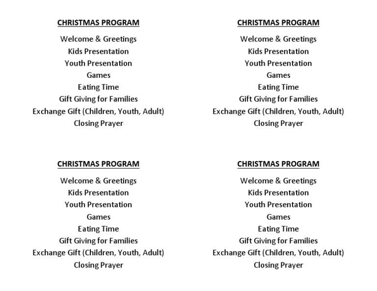 Christmas Program | PDF