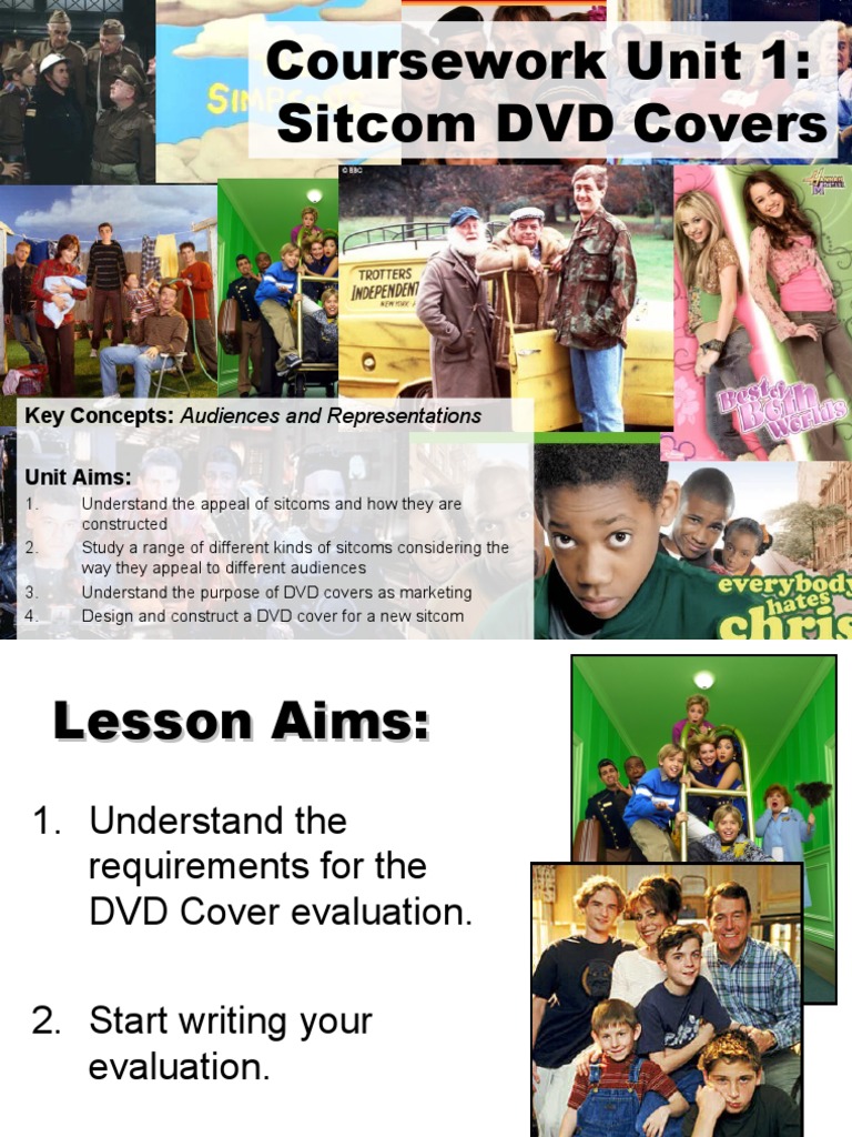 Coursework Unit 1: Sitcom DVD Covers: Key Concepts: Audiences and ...