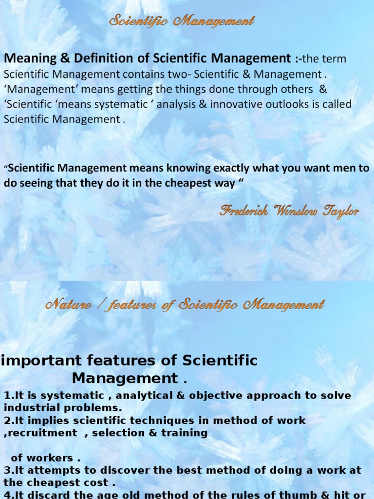 Scientific Management | PDF | Labour Economics | Science