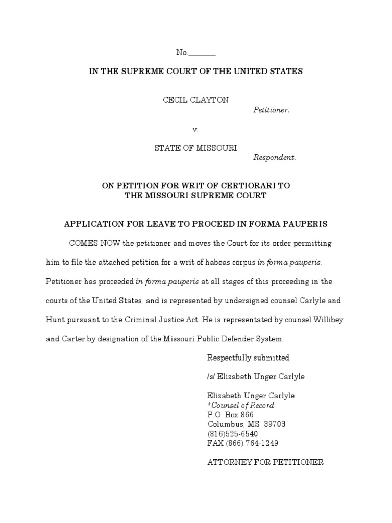 Rule 91 Cert Petition and Appendix | PDF | Public Law | Justice