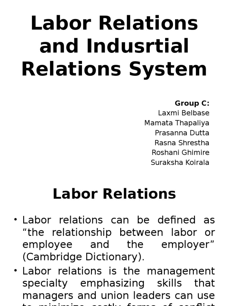 Labor Relations | Download Free PDF | Industrial Relations | Trade Union