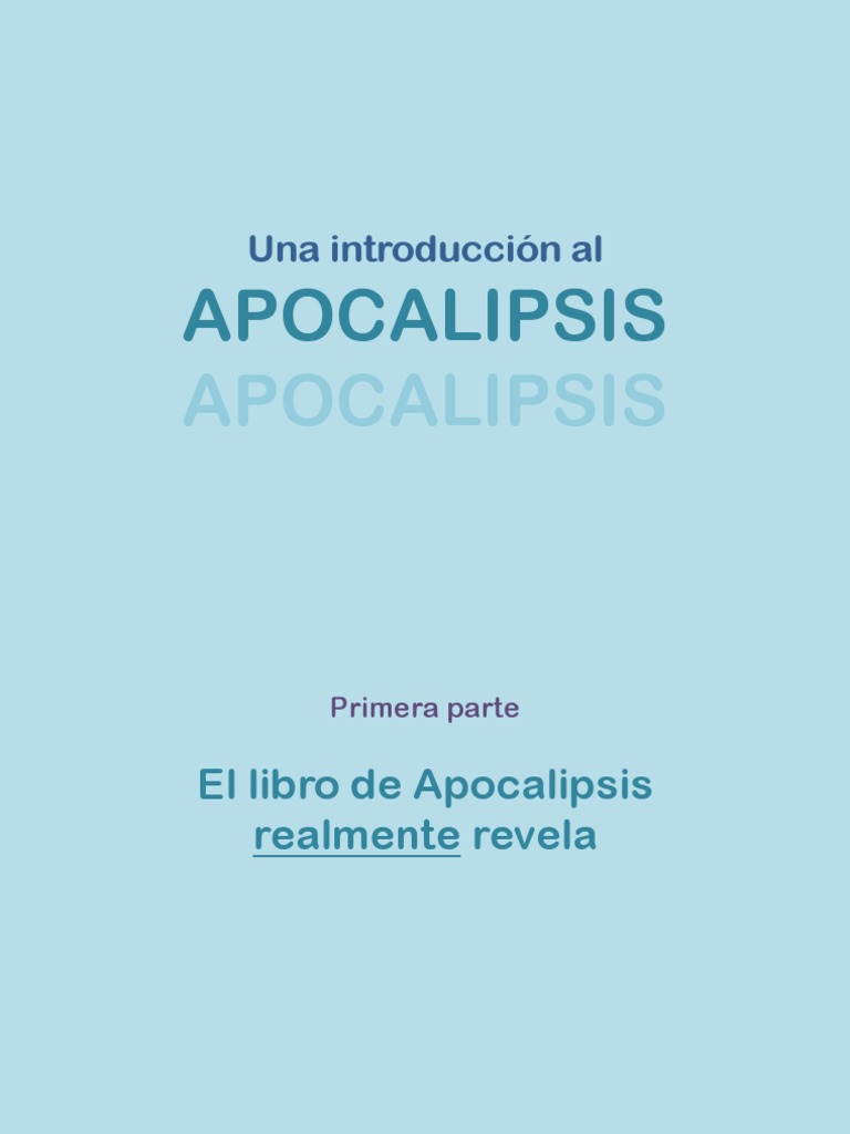 Apocalipsis Clase 1 Pdf Libro De Revelación Los Símbolos